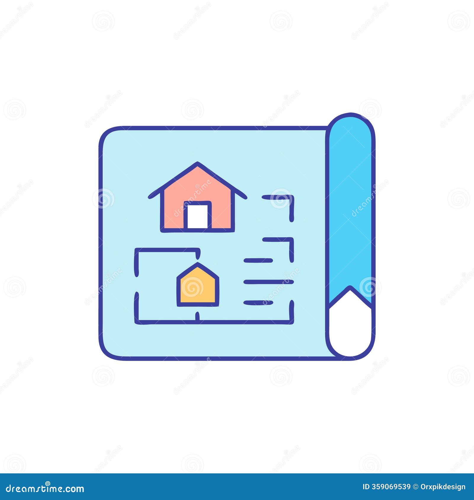Housing Development Plan Icon for Project Oversight Stock Illustration ...