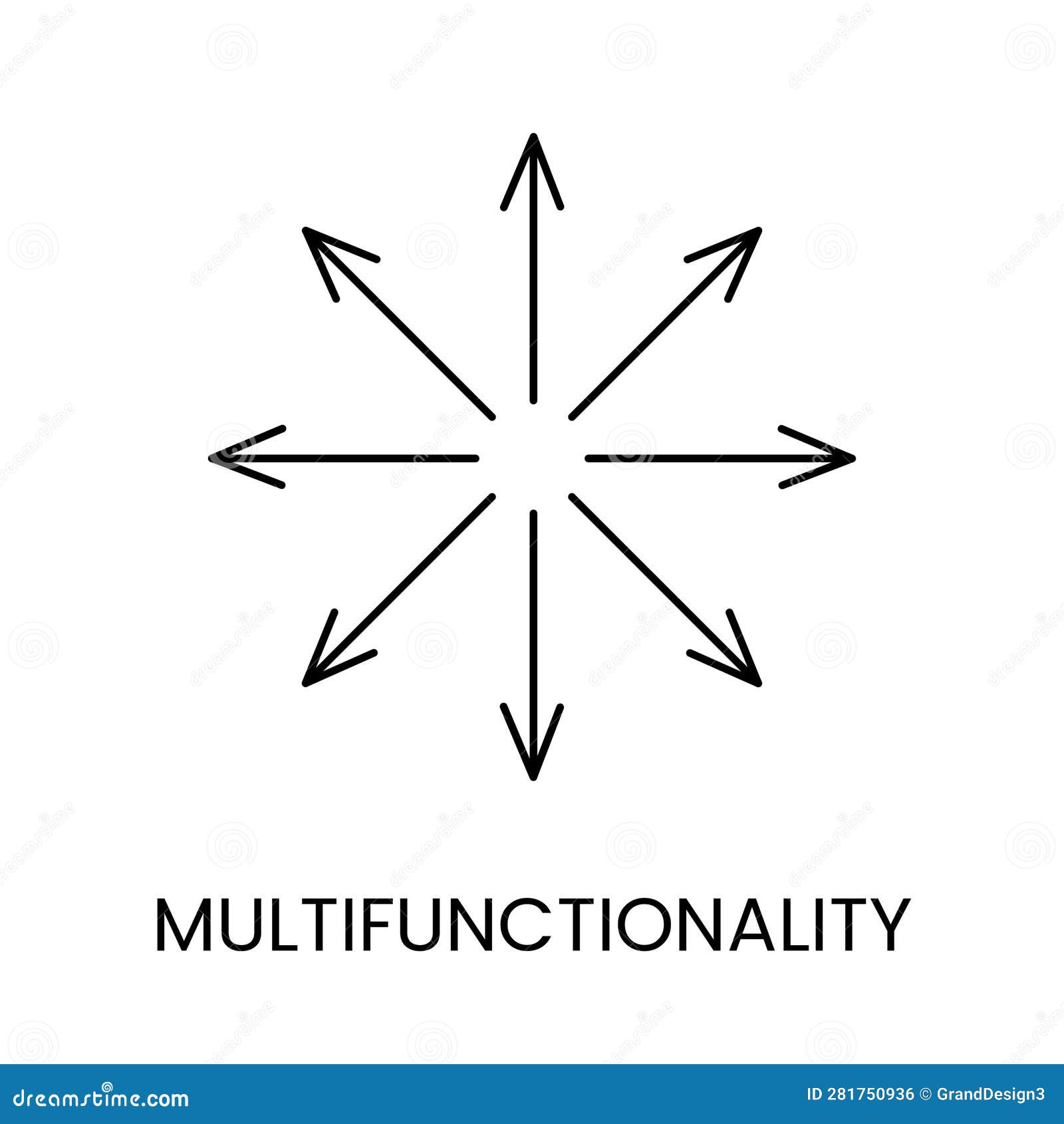 Icon Depicting Multifunctionality in Vector Line Style Stock Vector ...