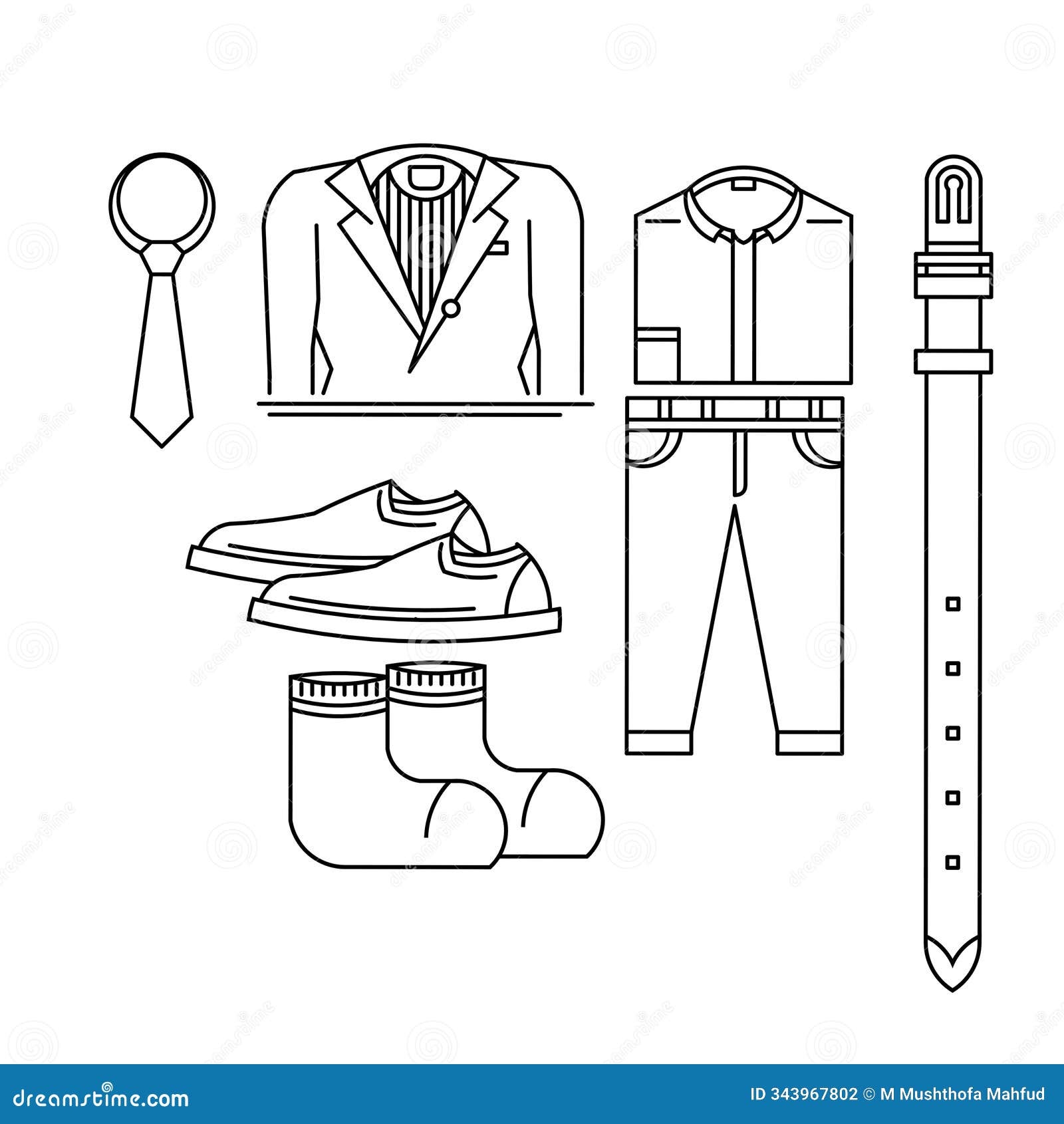 Icon Depicting Several Uniforms for Going To the Office Isolated on a ...