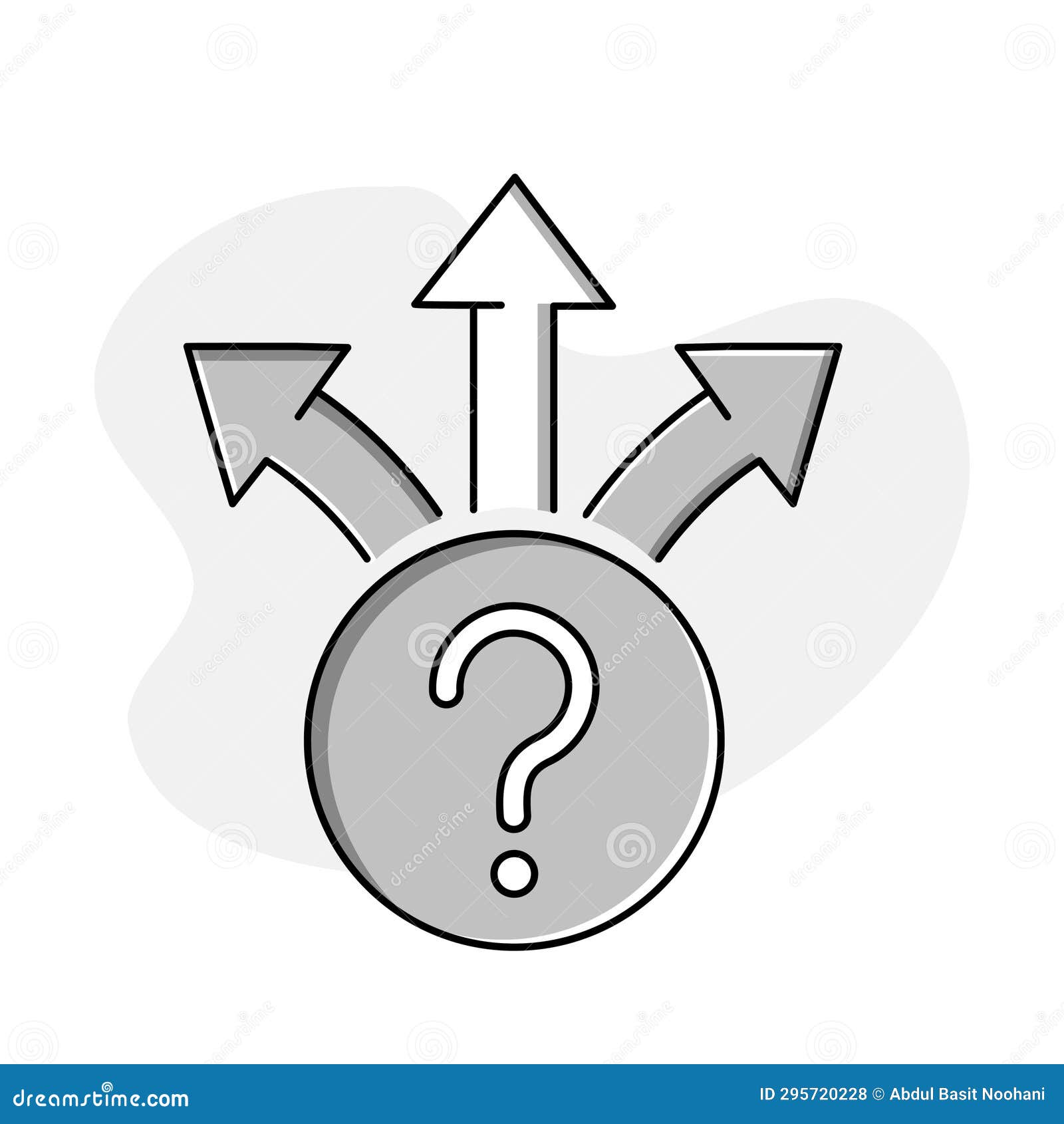 This Icon Depicts a Question Mark with Three Arrows Emanating from it ...