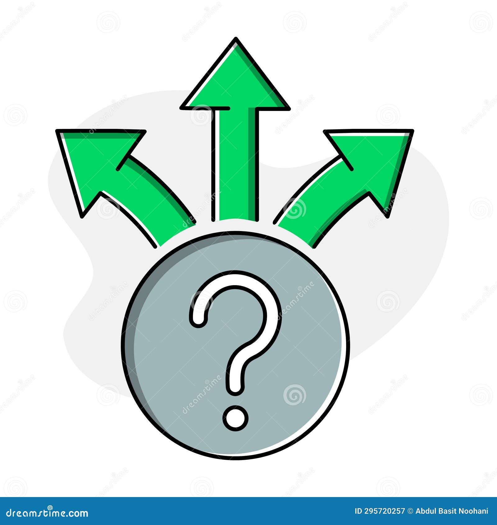 This Icon Depicts a Question Mark with Three Arrows Emanating from it ...