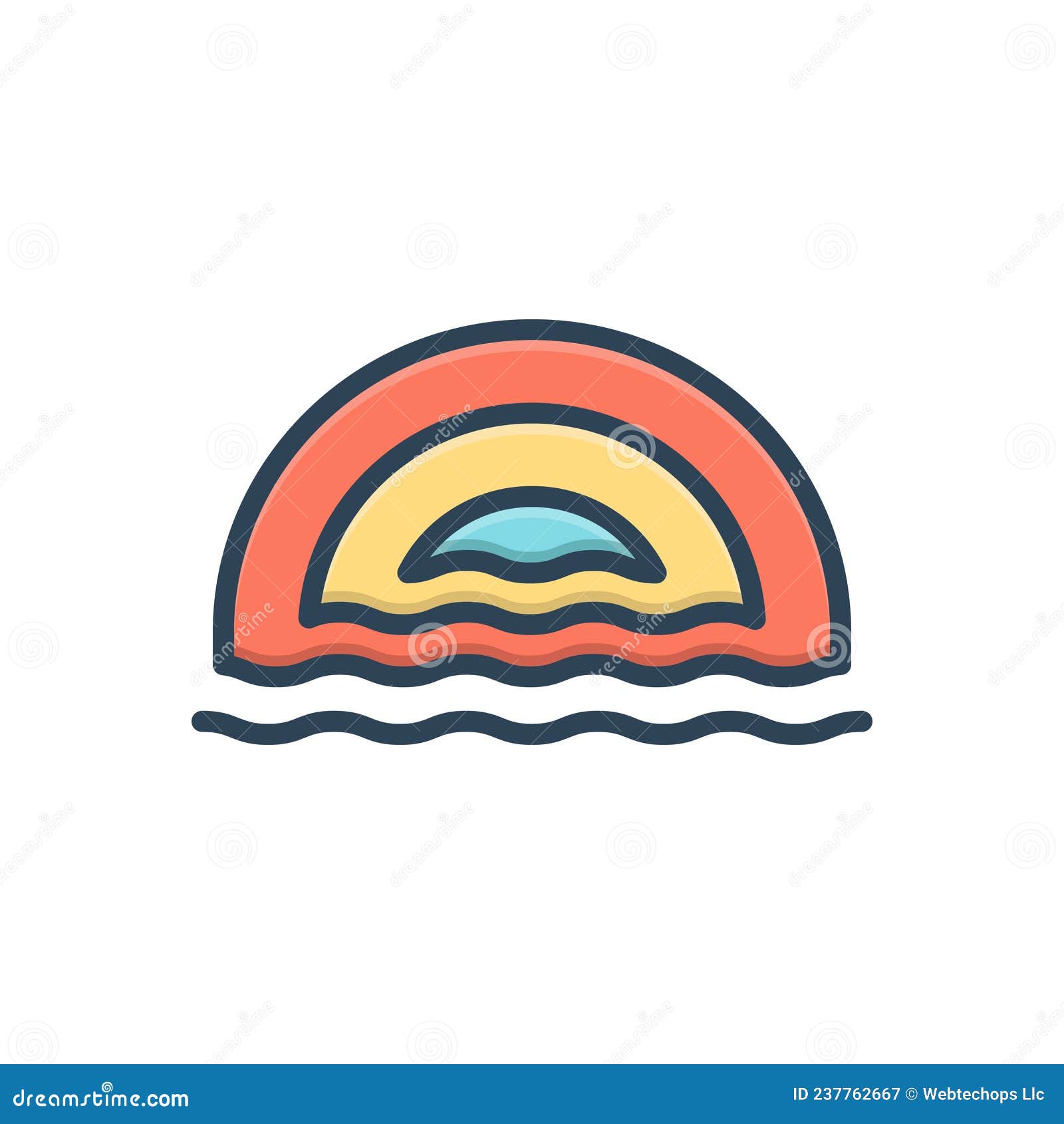 Color Illustration Icon for Depth, Nature and Measurement Stock ...