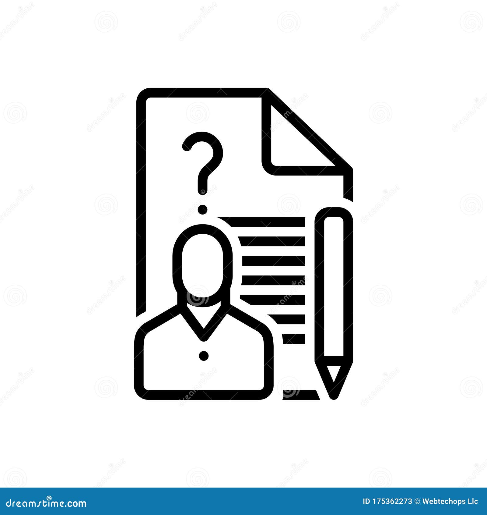 Black Line Icon for Describe, Delineate and Characterize Stock Vector ...