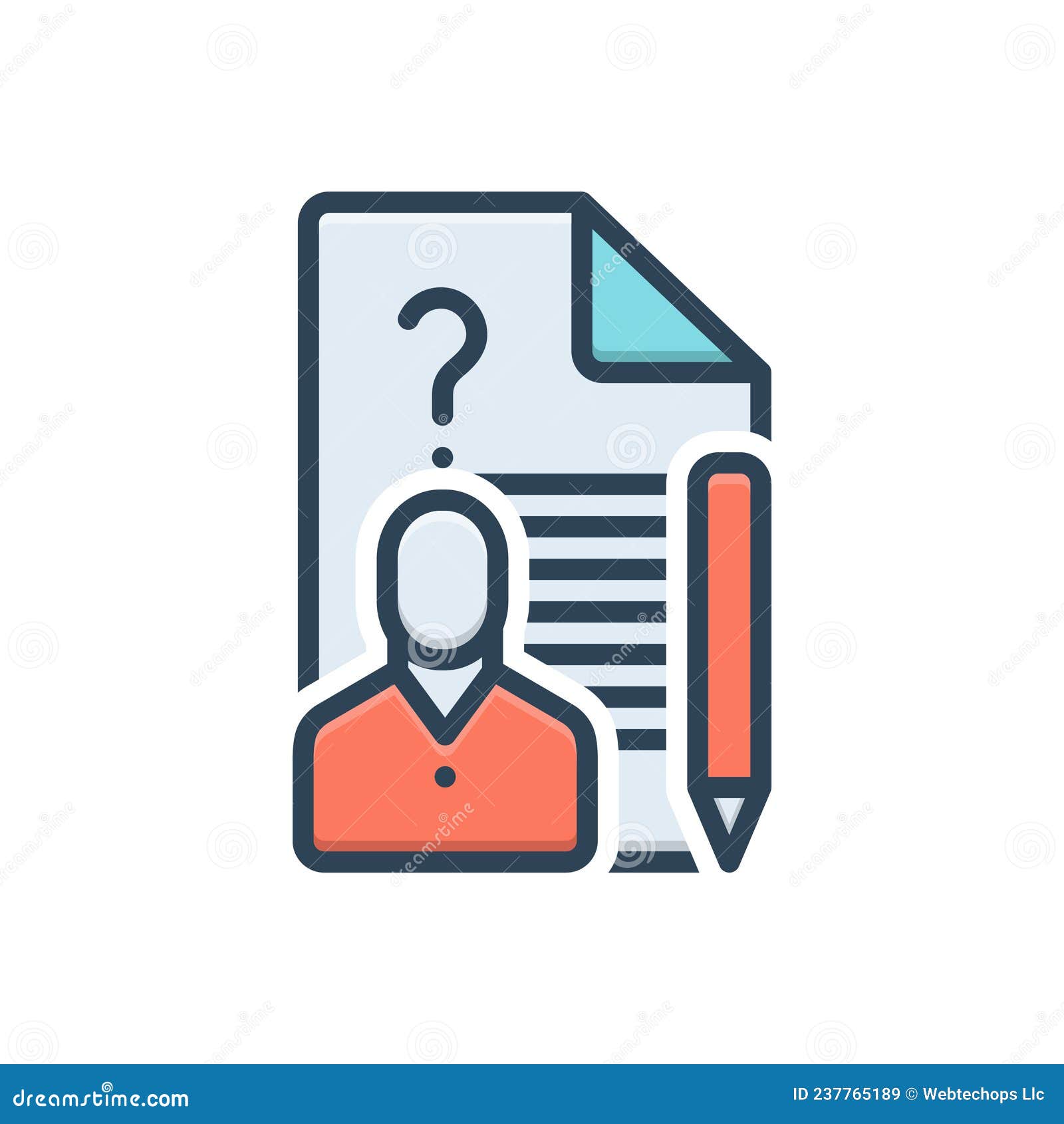 Color Illustration Icon for Describe, Explained and Interpret Stock ...