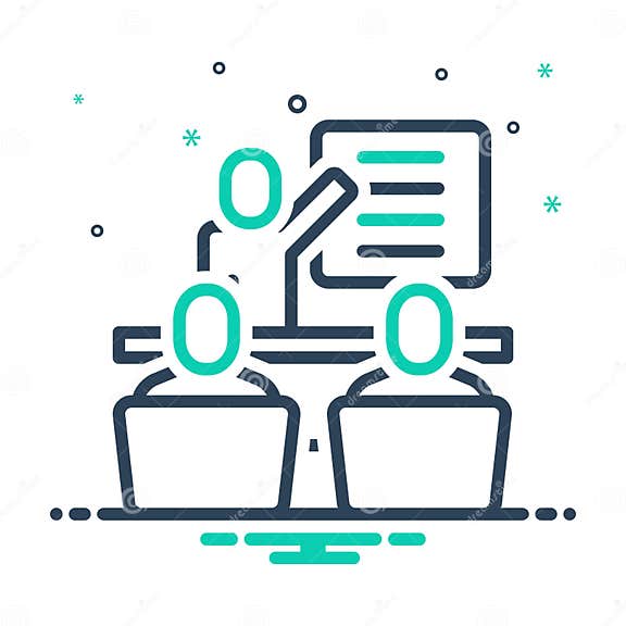 Mix Icon for Describes, Specify and Represent Stock Vector ...