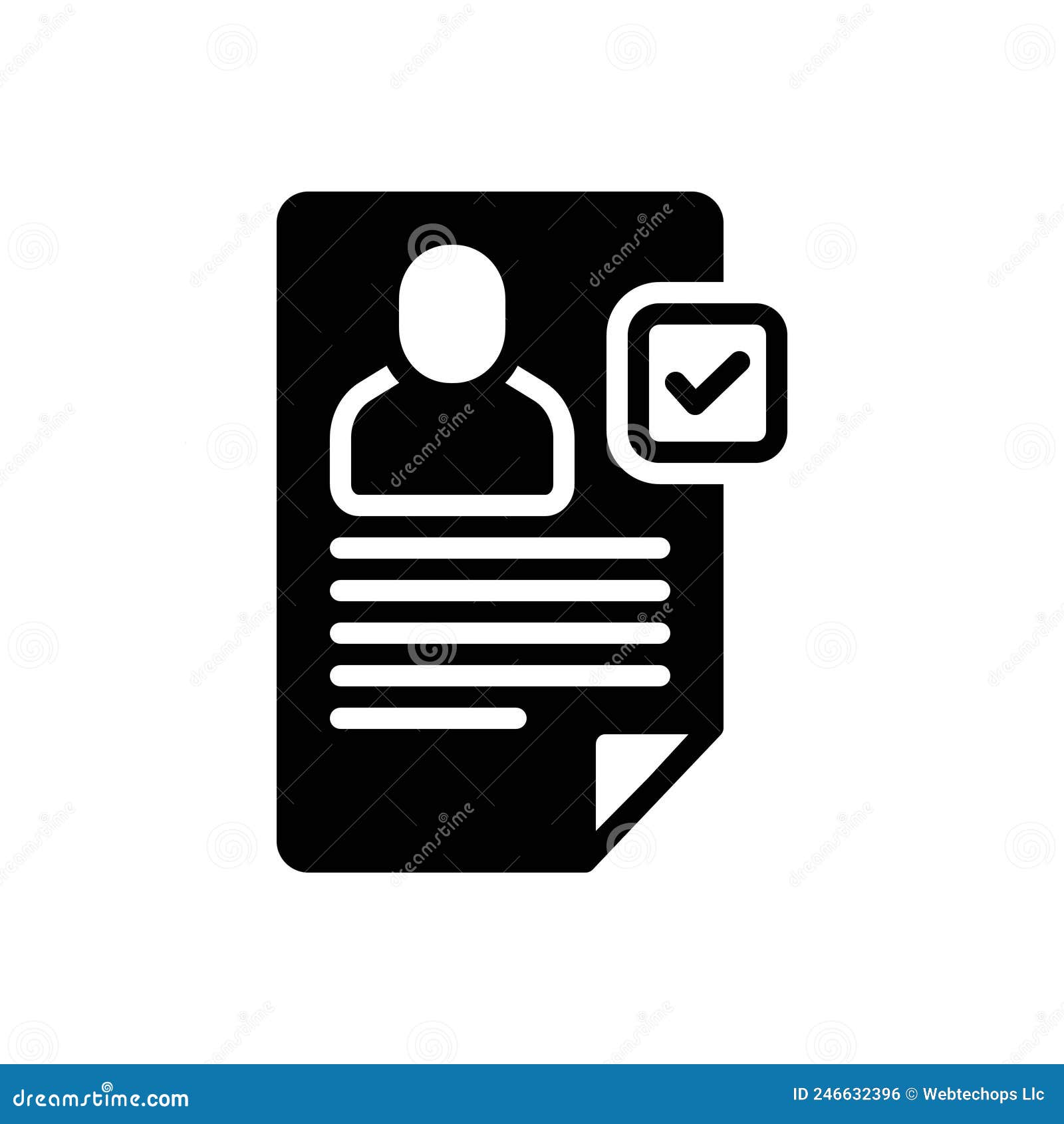 Black Solid Icon for Descriptions, Statement and Biography Stock Vector ...