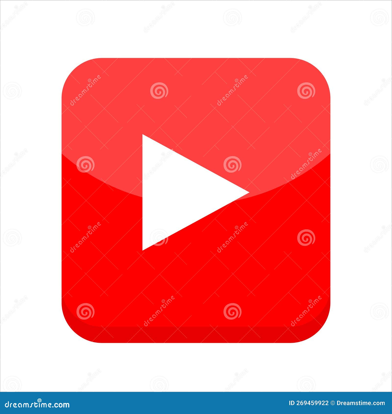 Modern Flat Youtube Icon stock vector. Illustration of number - 269459922