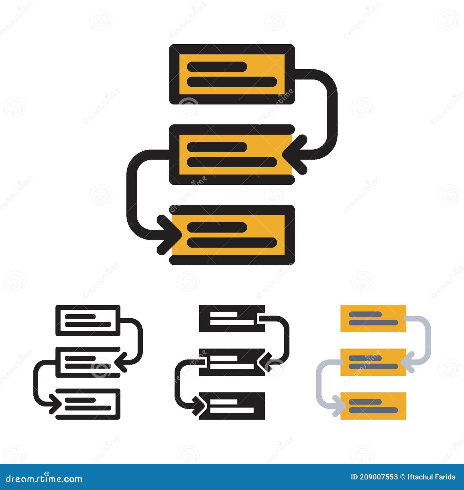 Icon Design Graphic Template 4 Style - Business Task Symbol Stock ...