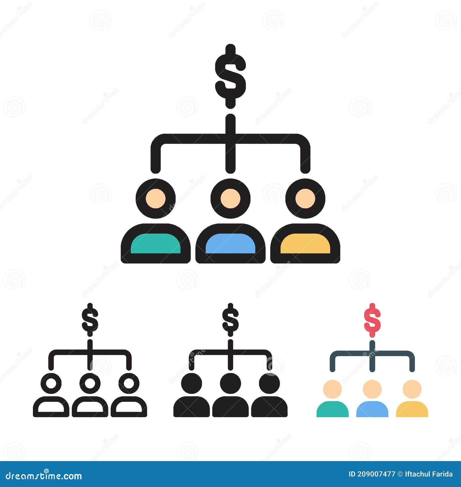 Icon Design Graphic Template 4 Style - Hierarchy Symbol Stock Vector ...