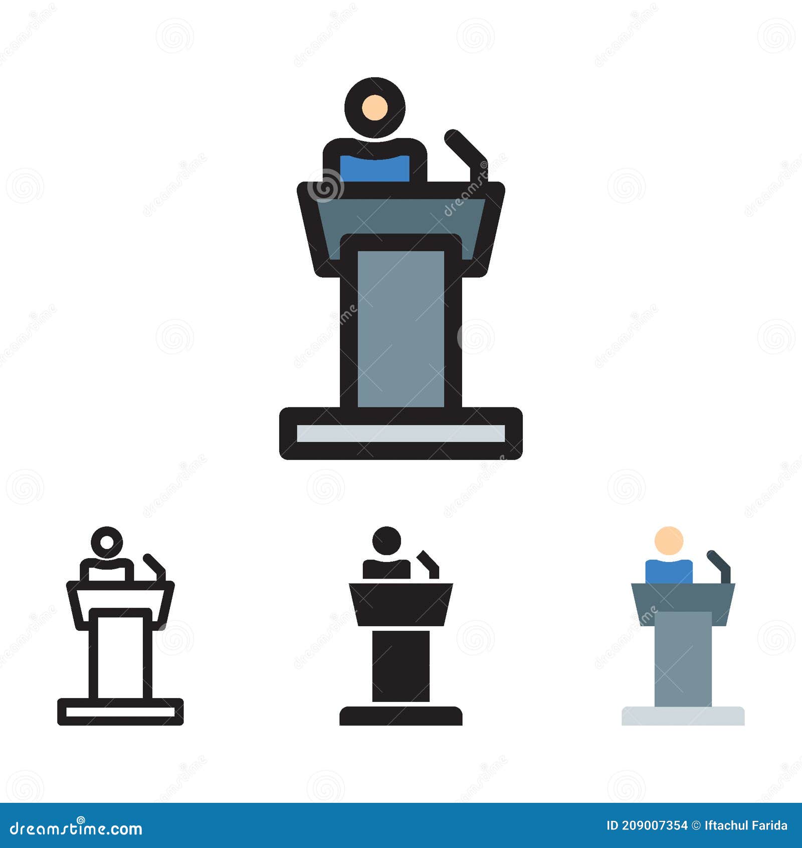 Icon Design Graphic Template 4 Style - Podium Symbol Stock Vector ...