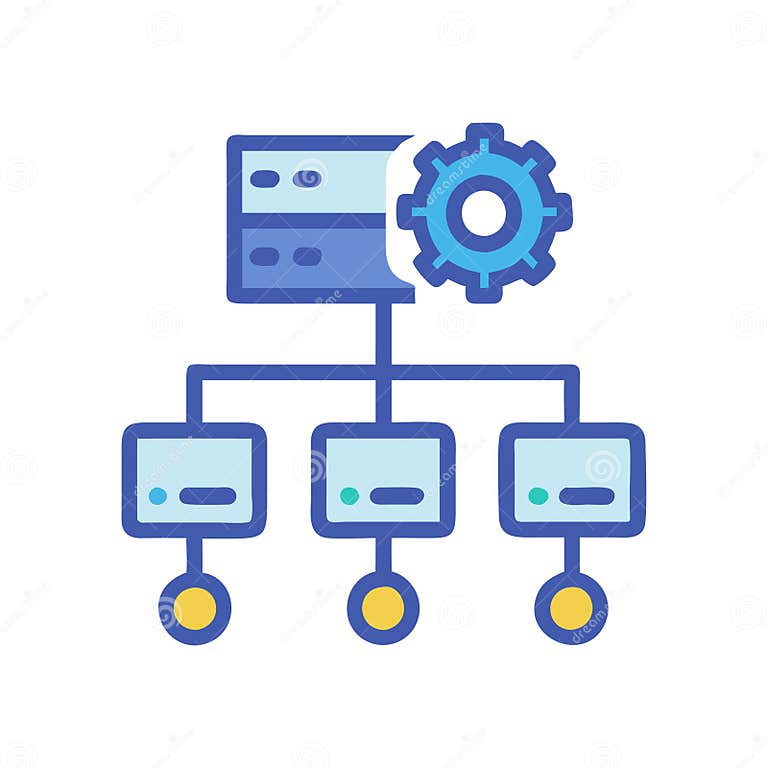 Icon for Network Settings stock vector. Illustration of connectionicon ...