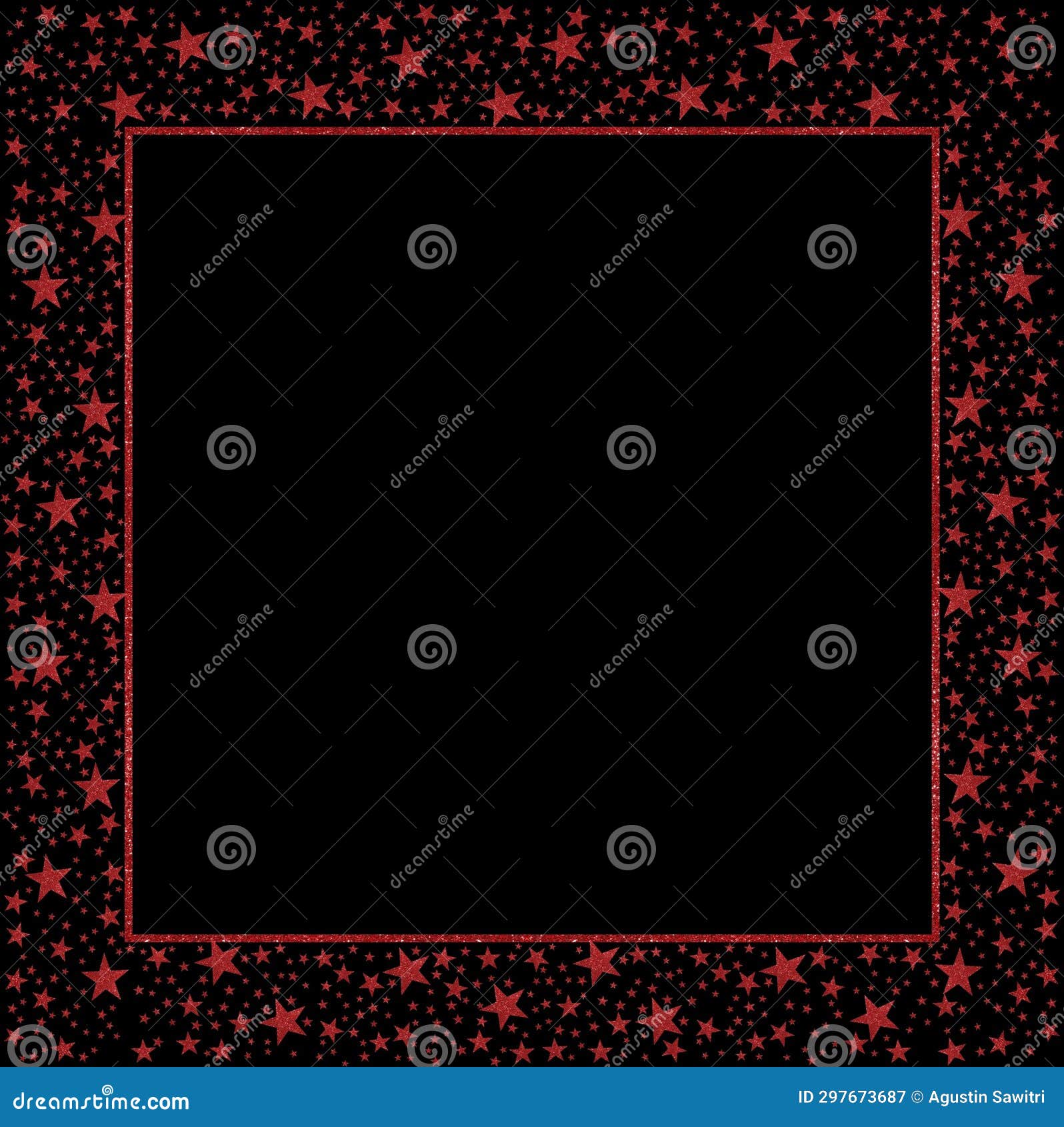 Icon Design Red Square Rectangular Frame with Red Shiny Star 12 Stock ...