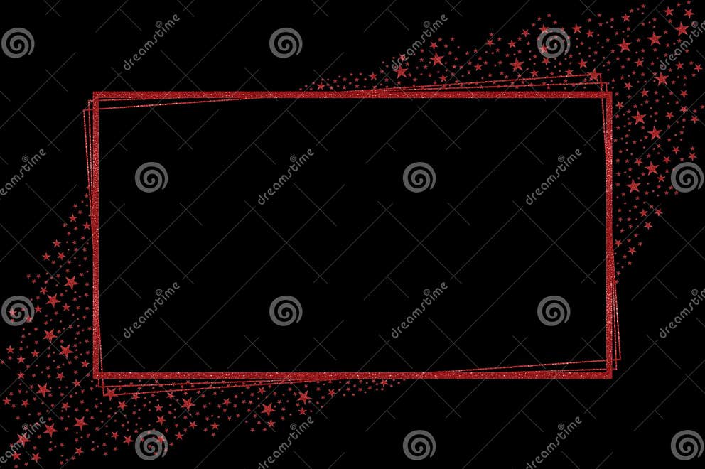Icon Design Red Square Rectangular Frame with Red Shiny Star 14 Stock ...