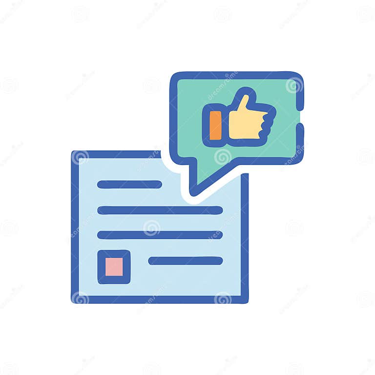 Icon Representing User Feedback Stock Illustration - Illustration of ...