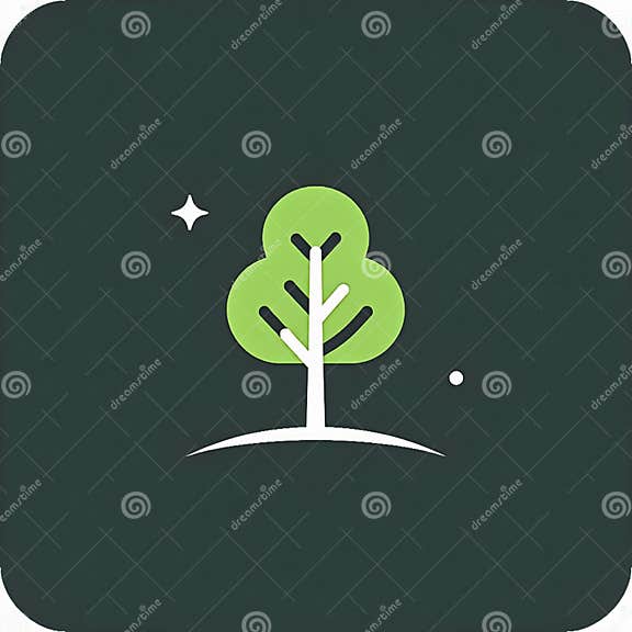 Icon Design: Small Tree Symbol Stock Illustration - Illustration of ...