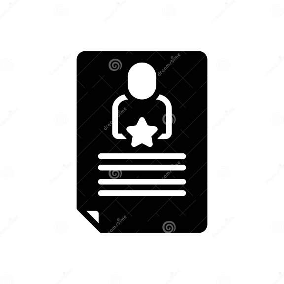 Black Solid Icon for Designation, Appointment and Concept Stock Vector ...