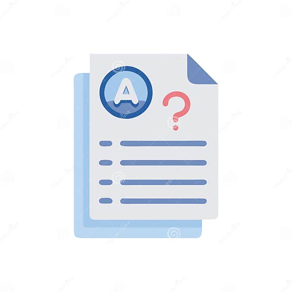 Question Paper Icon for Learning Assessments Stock Illustration ...