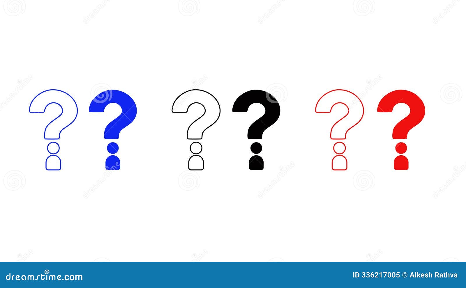 Icon Designed for Question Mark on Person Head. Stock Illustration ...