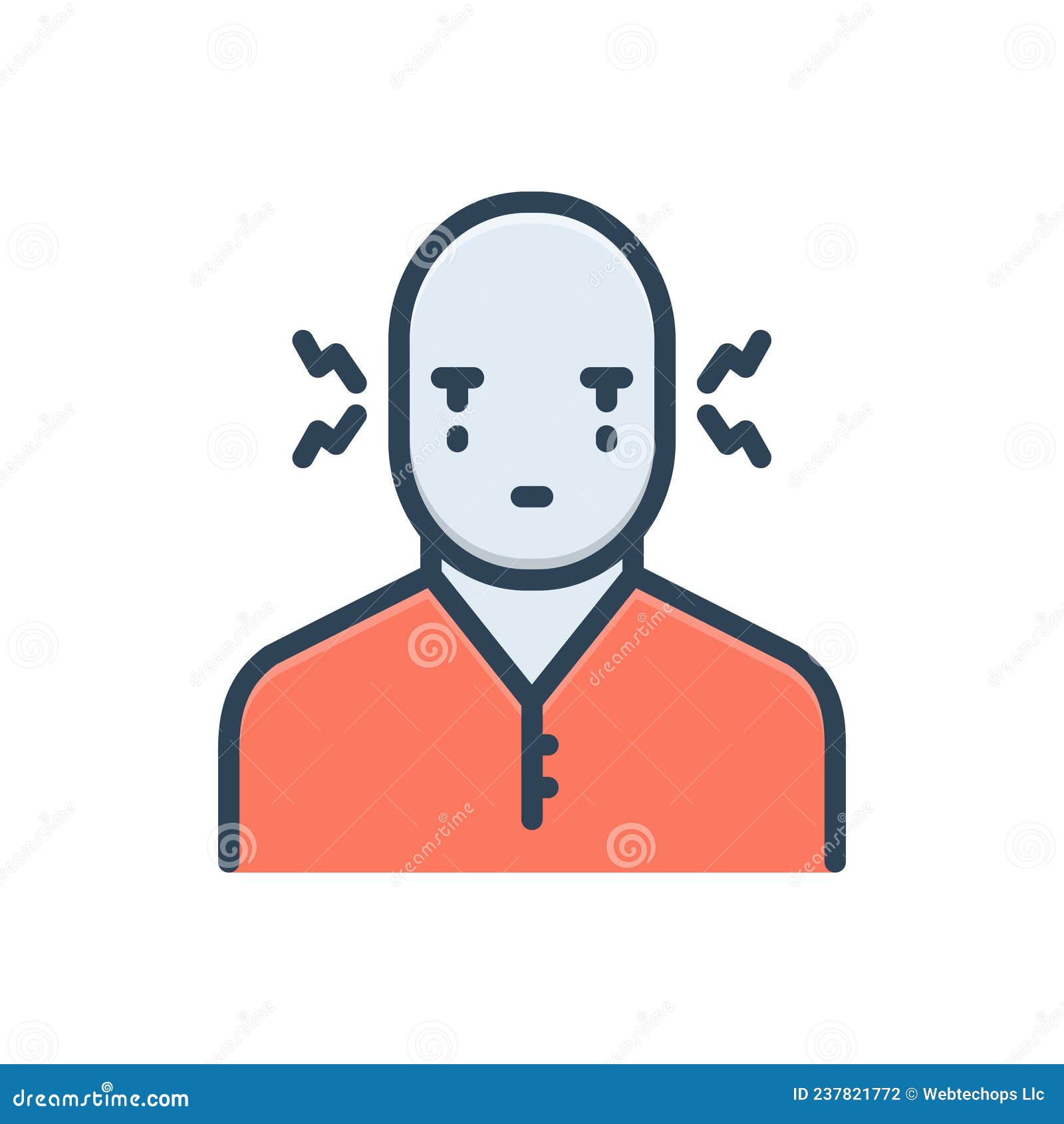Two Color Disappointed Human Vector Icon From Feelings Concept ...