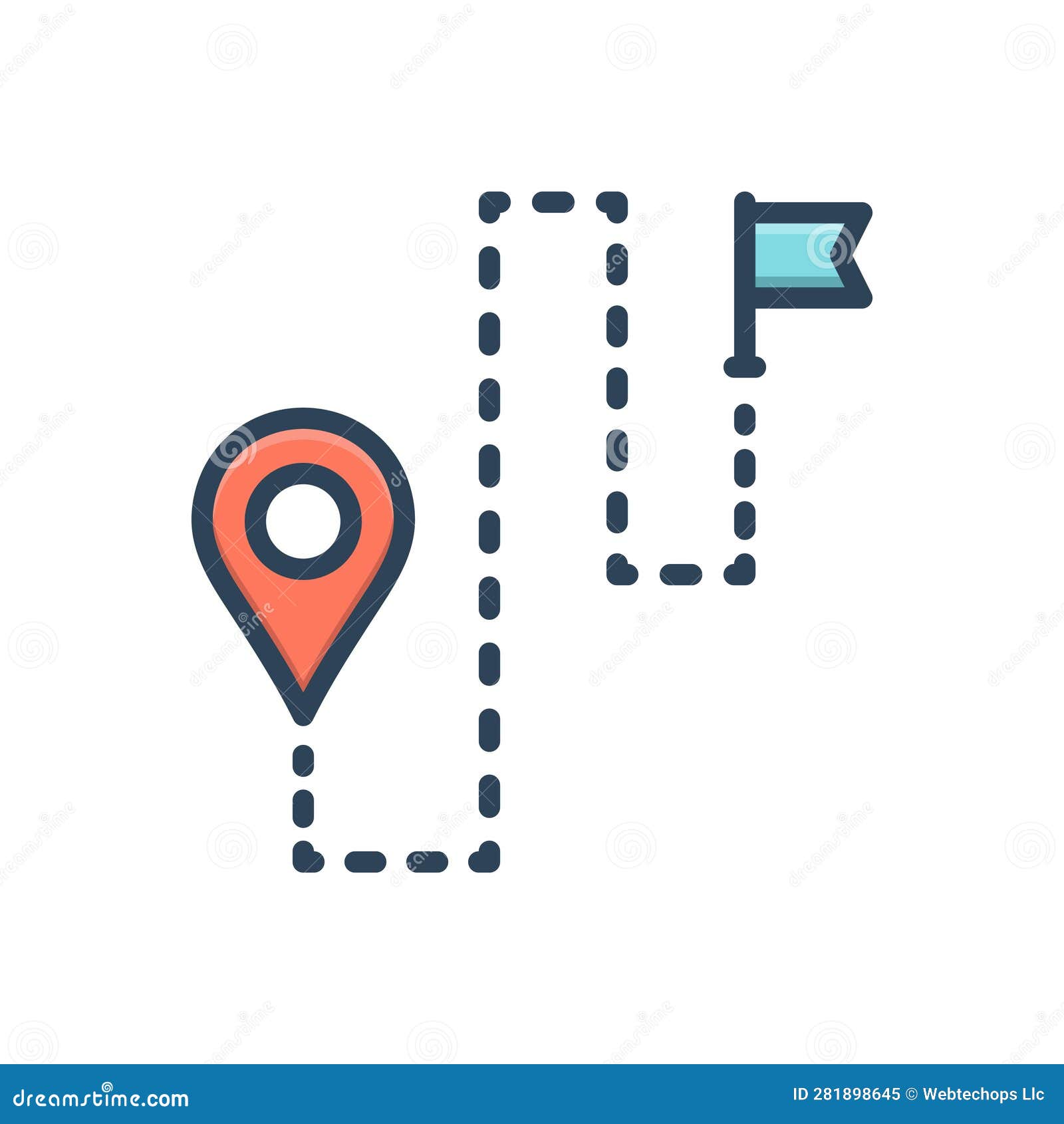 Color Illustration Icon for Destination, Location and Journey Stock ...