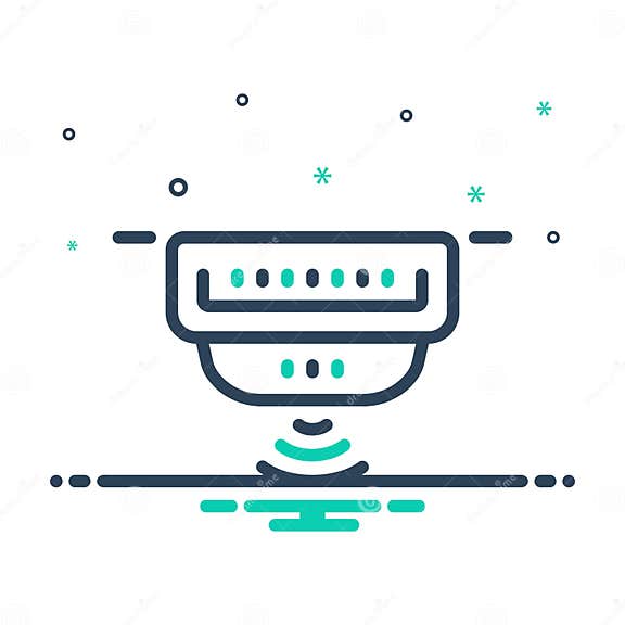 Mix Icon for Detector, Soke Detector and Instrument Stock Vector ...