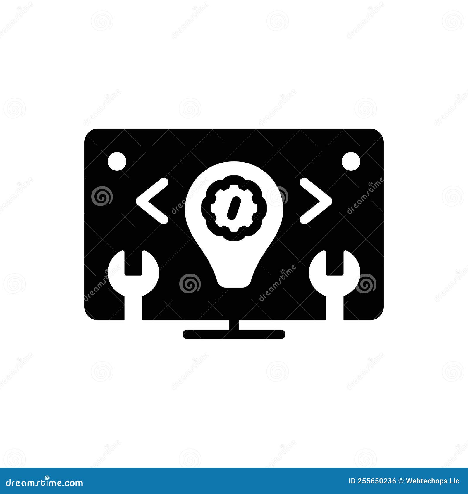 Black Solid Icon for Develops, Evolve an Progress Stock Vector ...