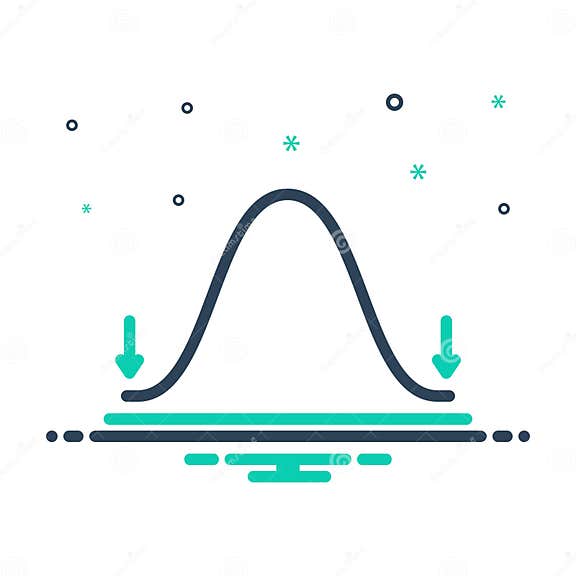 Mix Icon for Deviation, Divergence and Probability Stock Vector ...