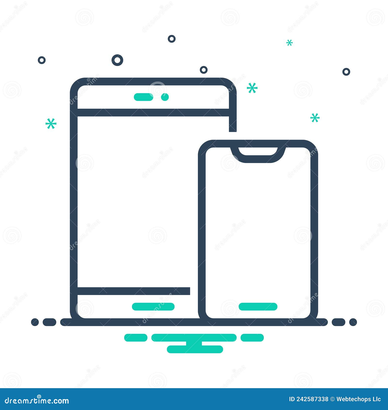 Mix Icon for Device, Mobile and Phone Stock Vector - Illustration of ...