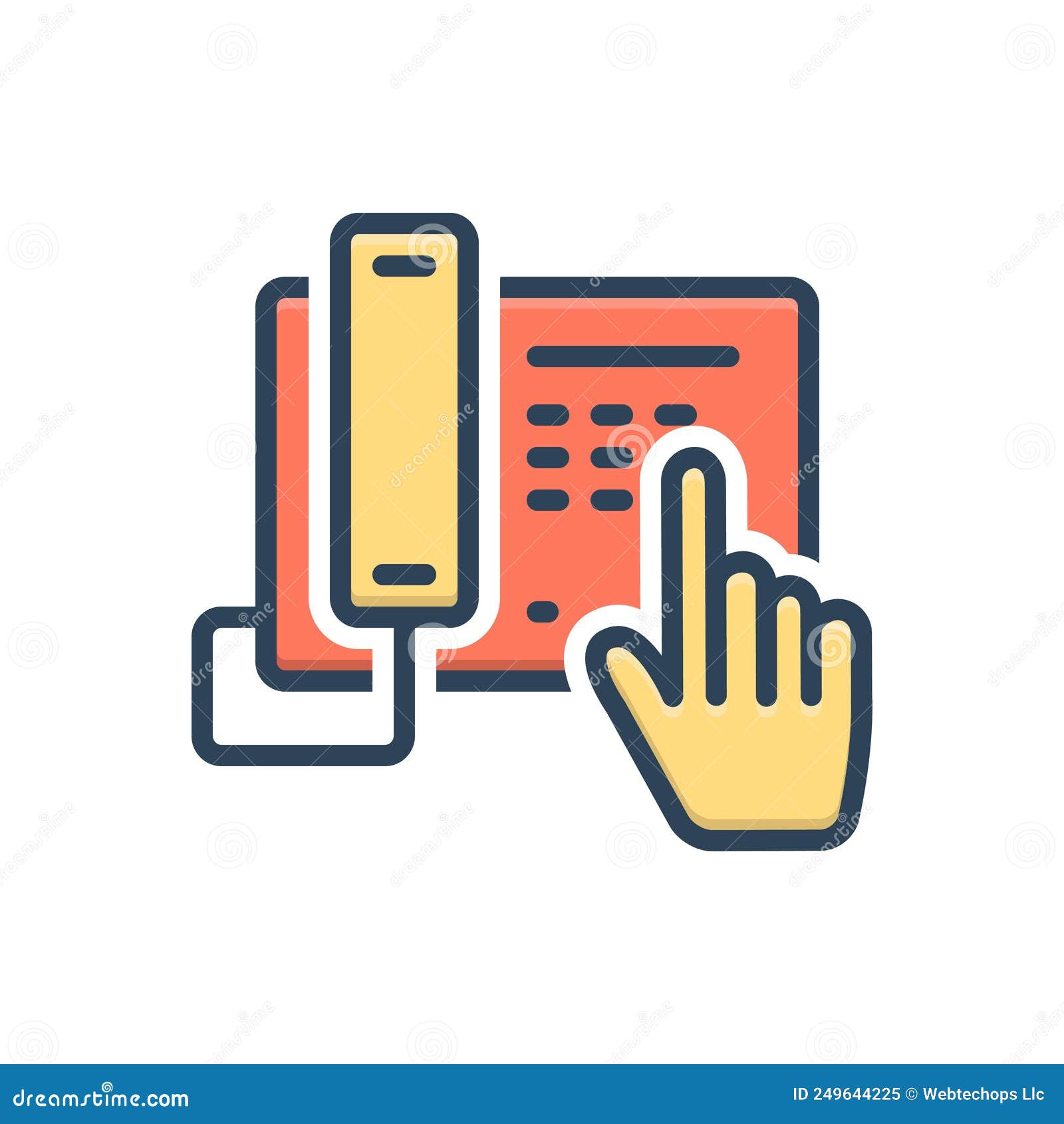 Color Illustration Icon for Dial, Contact and Number Stock Vector ...