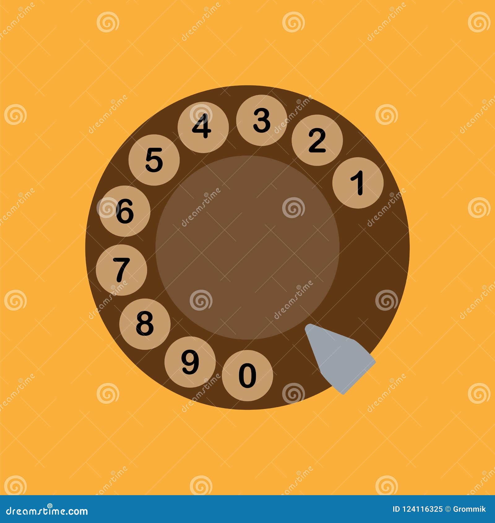 Disk Dialer Icons with Pulse Retro Phone Stock Illustration ...