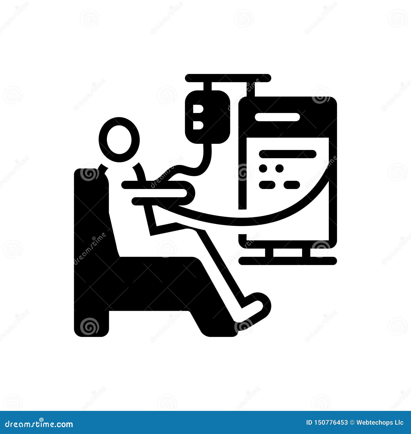 Black Solid Icon for Dialysis, Kidney and Hemodialysis Stock Vector ...