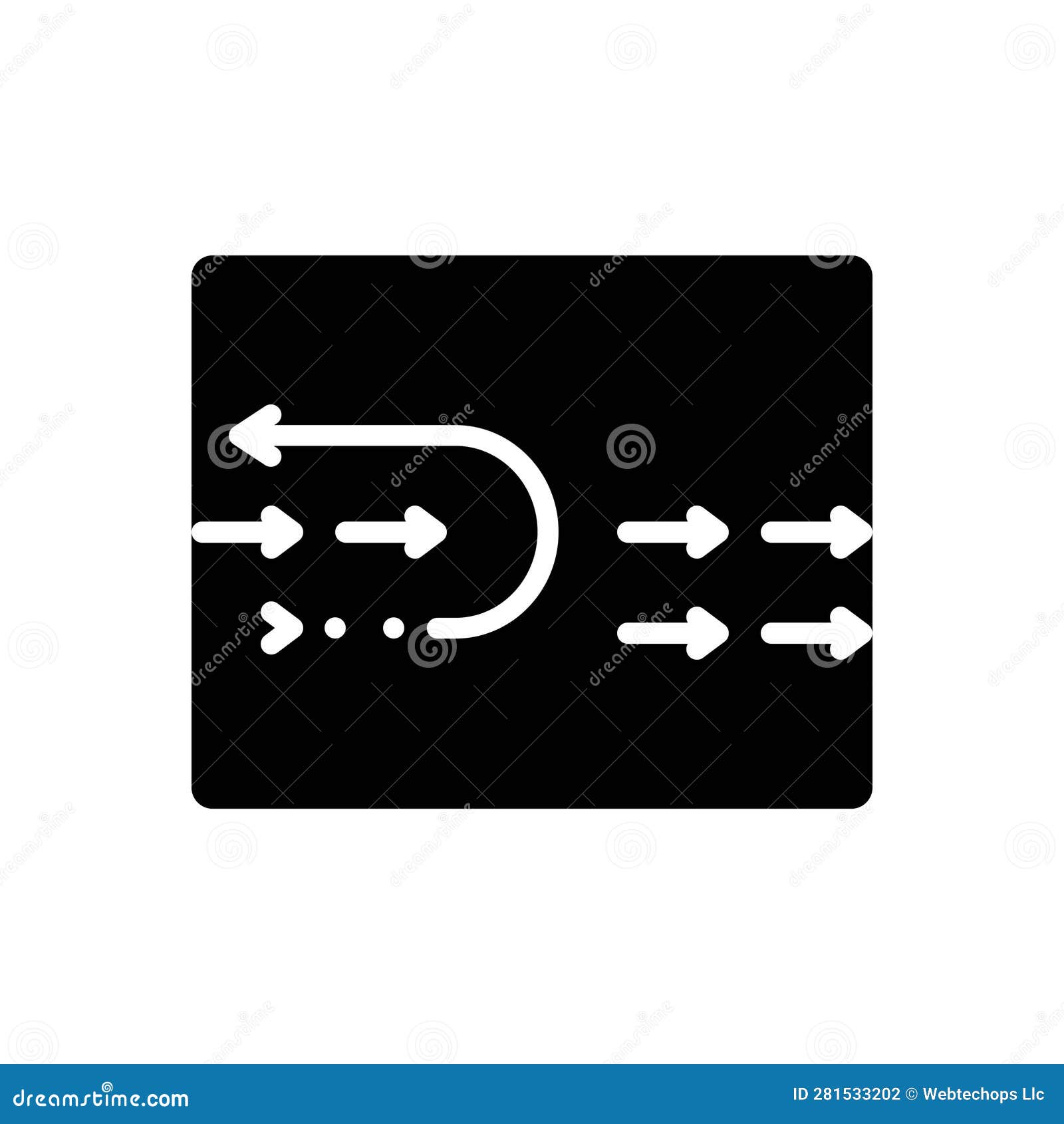 Black Solid Icon for Different, Apart and Arrow Stock Vector ...