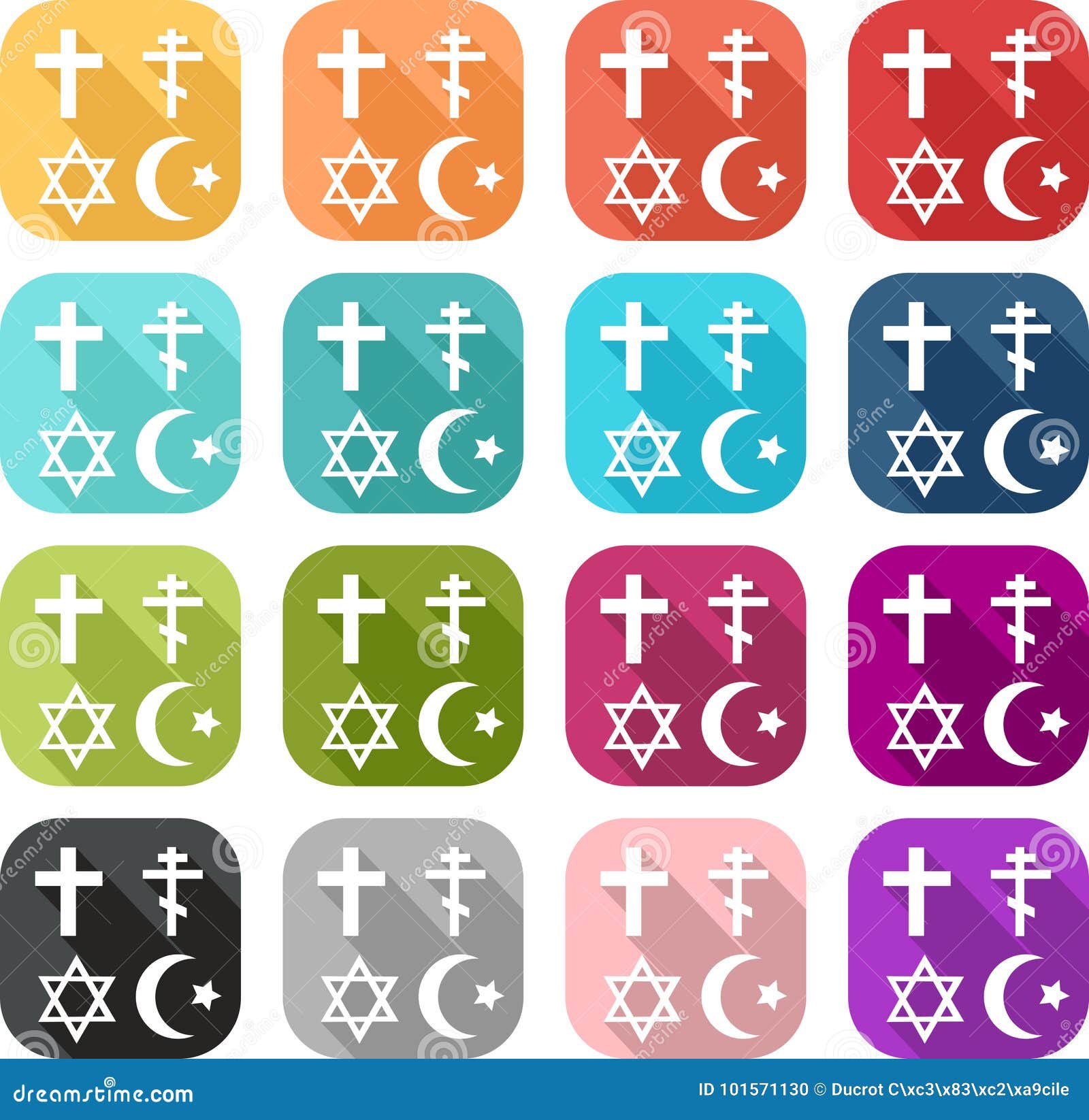 Icon of Different Religions Stock Vector - Illustration of jewish ...
