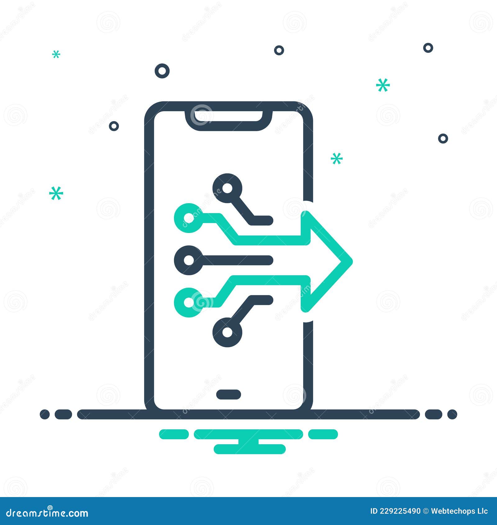 Mix Icon for Digital, Microcomputer and Technology Stock Vector ...