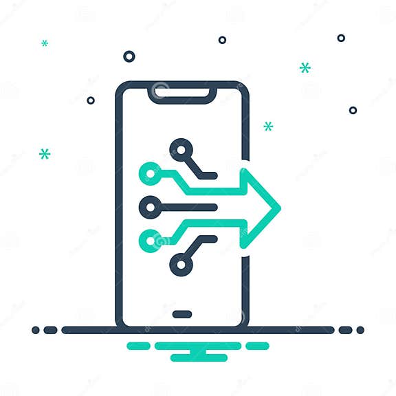 Mix Icon for Digital, Microcomputer and Technology Stock Vector ...