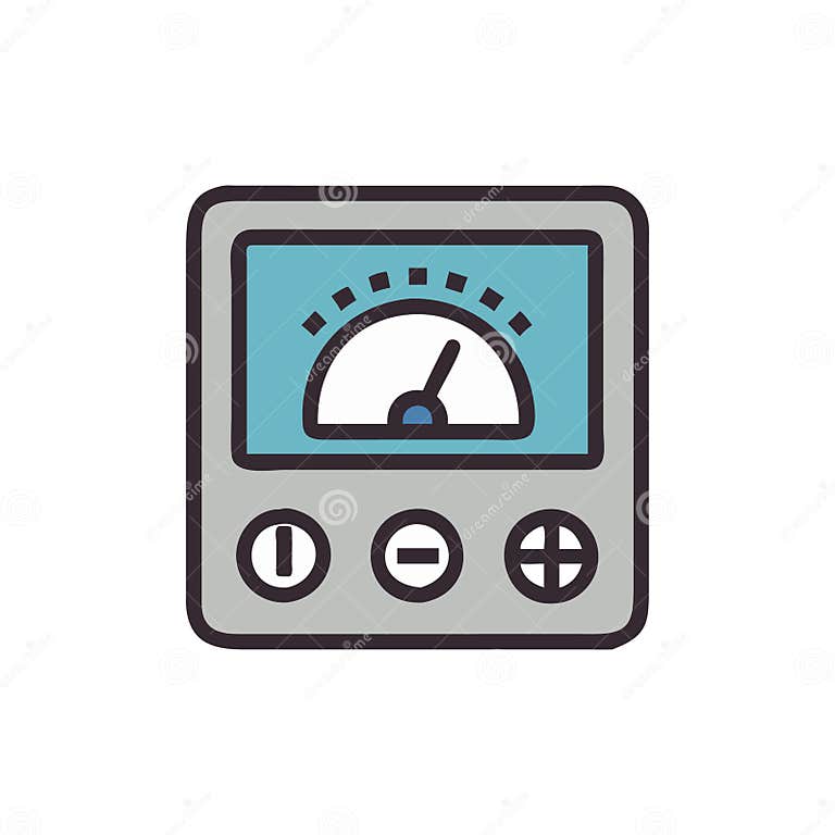 Icon of Digital Panel Meter for Control Systems Stock Illustration ...