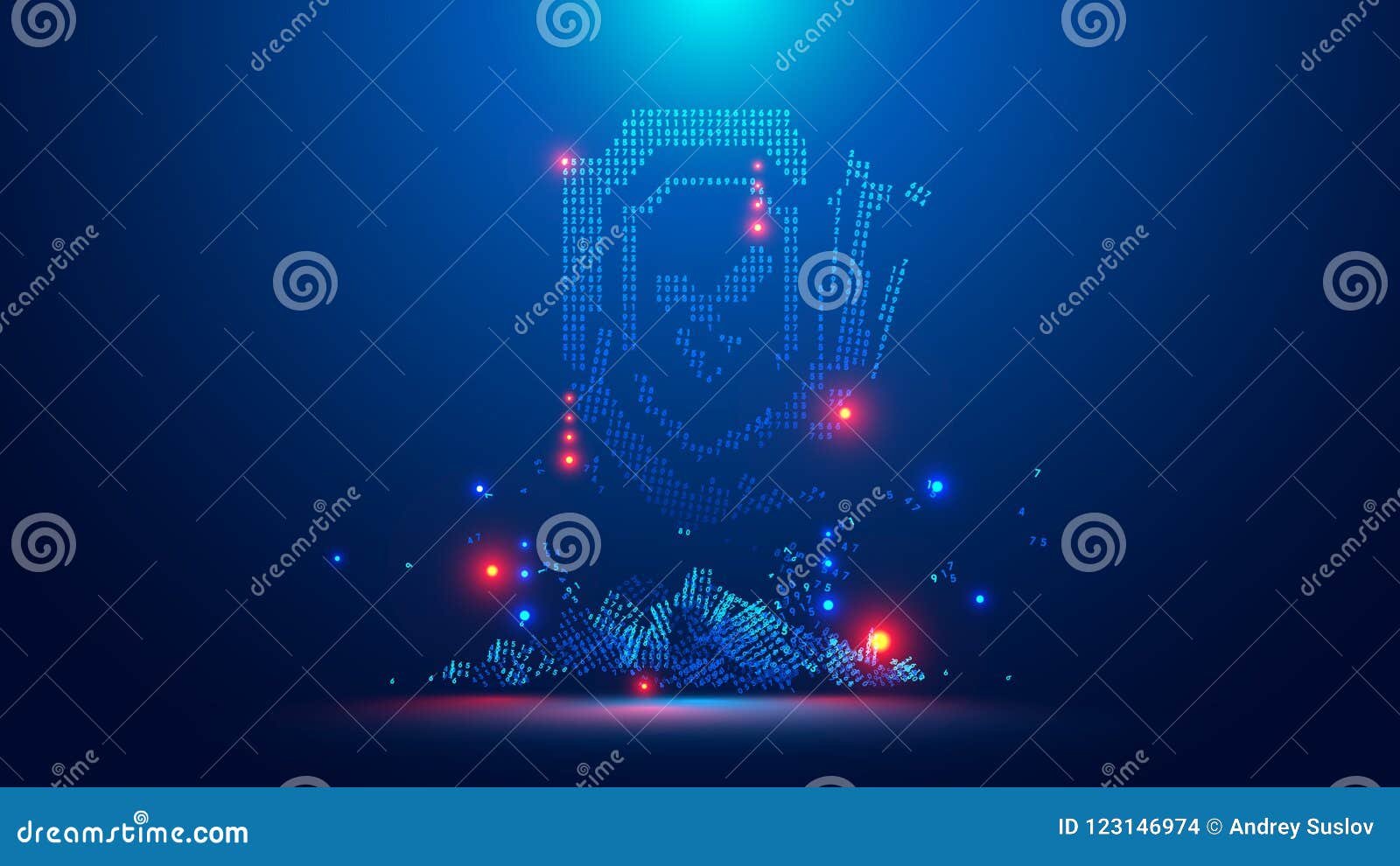 Virus Attack On Computer Monitor Screen, Urgent Shutdown, Clip Art ...