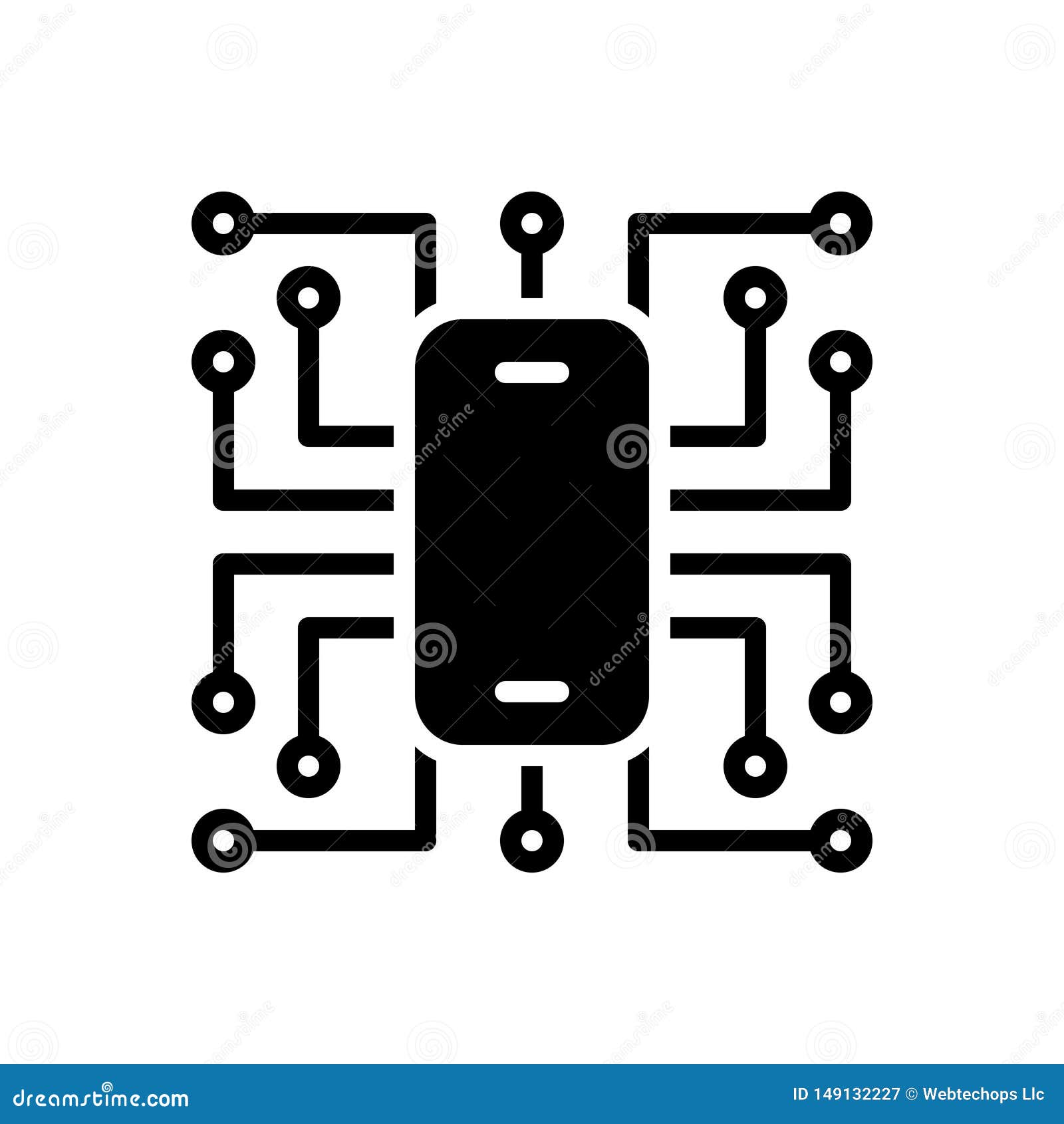 Black Solid Icon for Digitalisation, Technology and Software Stock ...