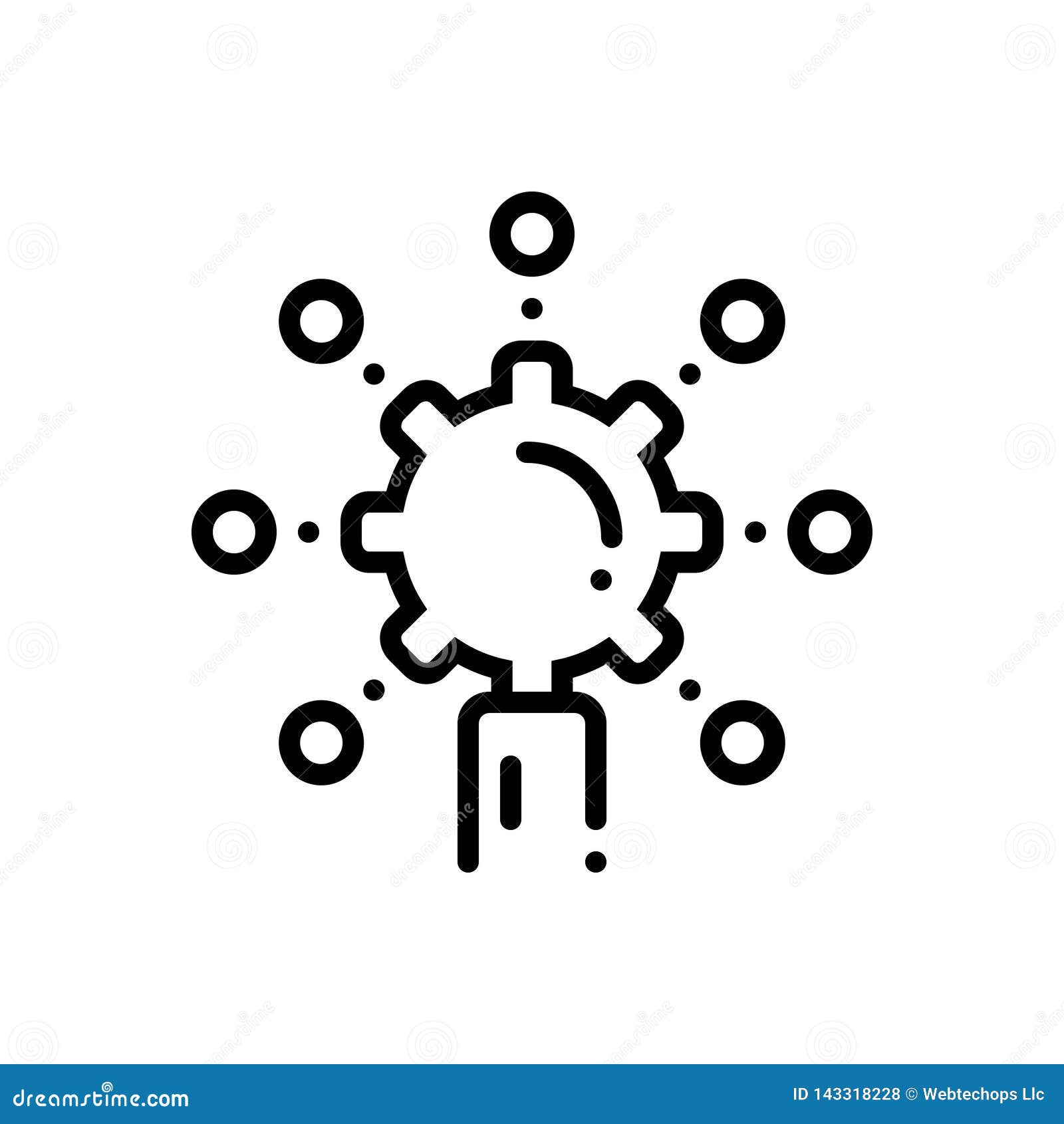 Black Line Icon for Digitisation, Digitization and Cyber Stock Vector ...