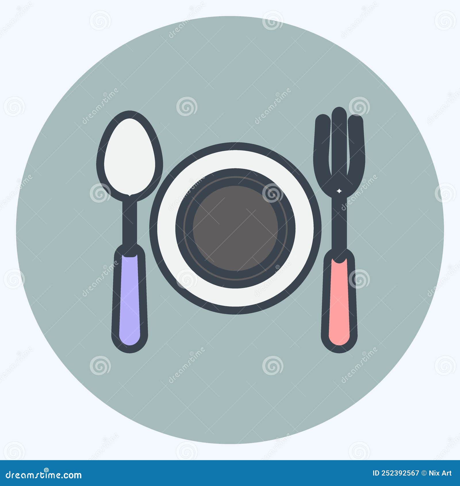 Icon Dinner. Suitable for Wedding Symbol. Color Mate Style. Simple ...