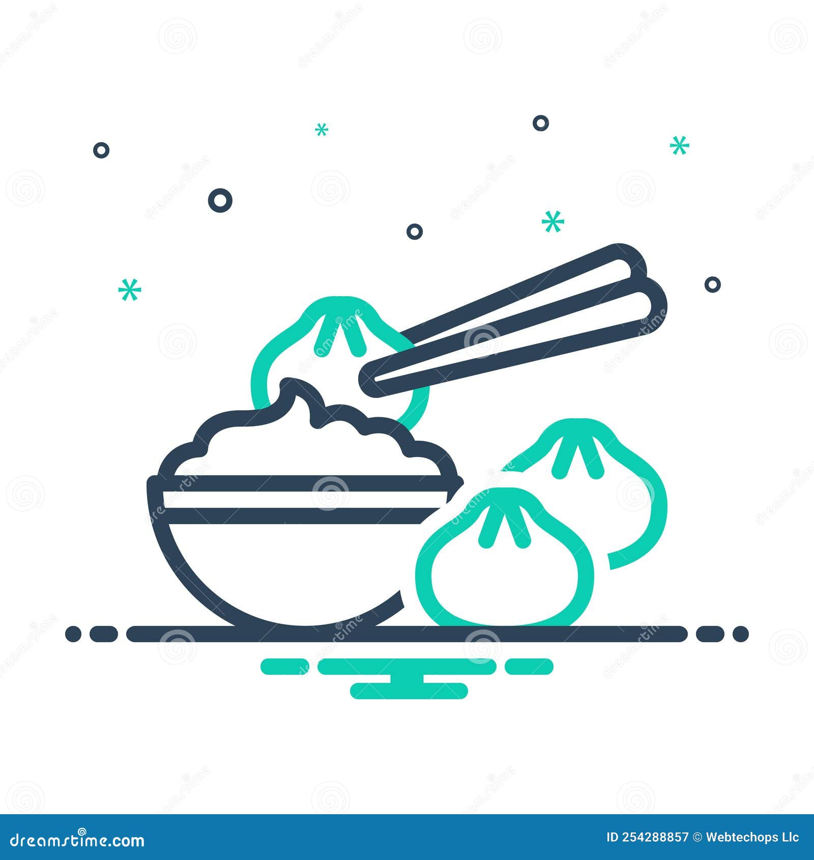 Mix Icon for Dip, Dive and Plunge Stock Vector - Illustration of dimsum ...
