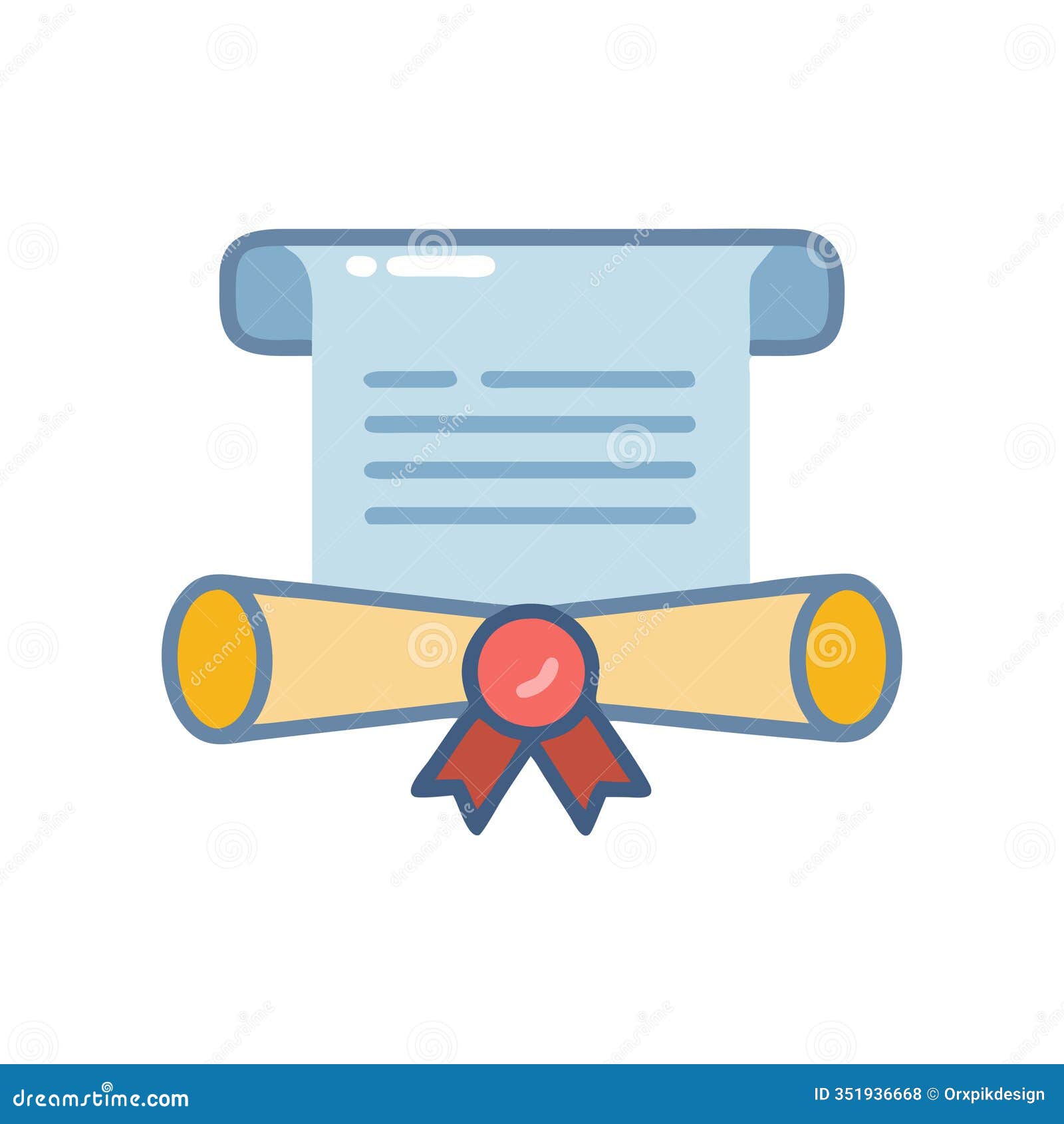 Icon For Diplomas Vector Illustration | CartoonDealer.com #351936668