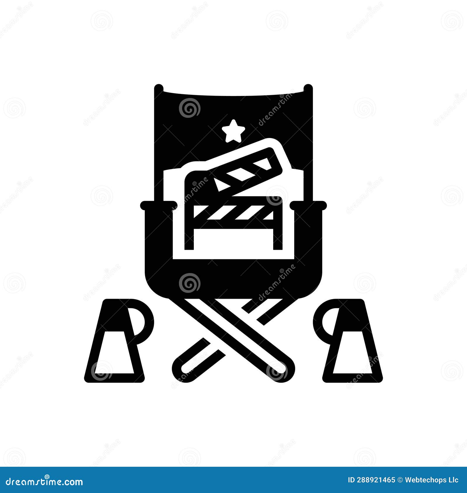 Black Solid Icon for Director, Chair and Producer Stock Vector ...