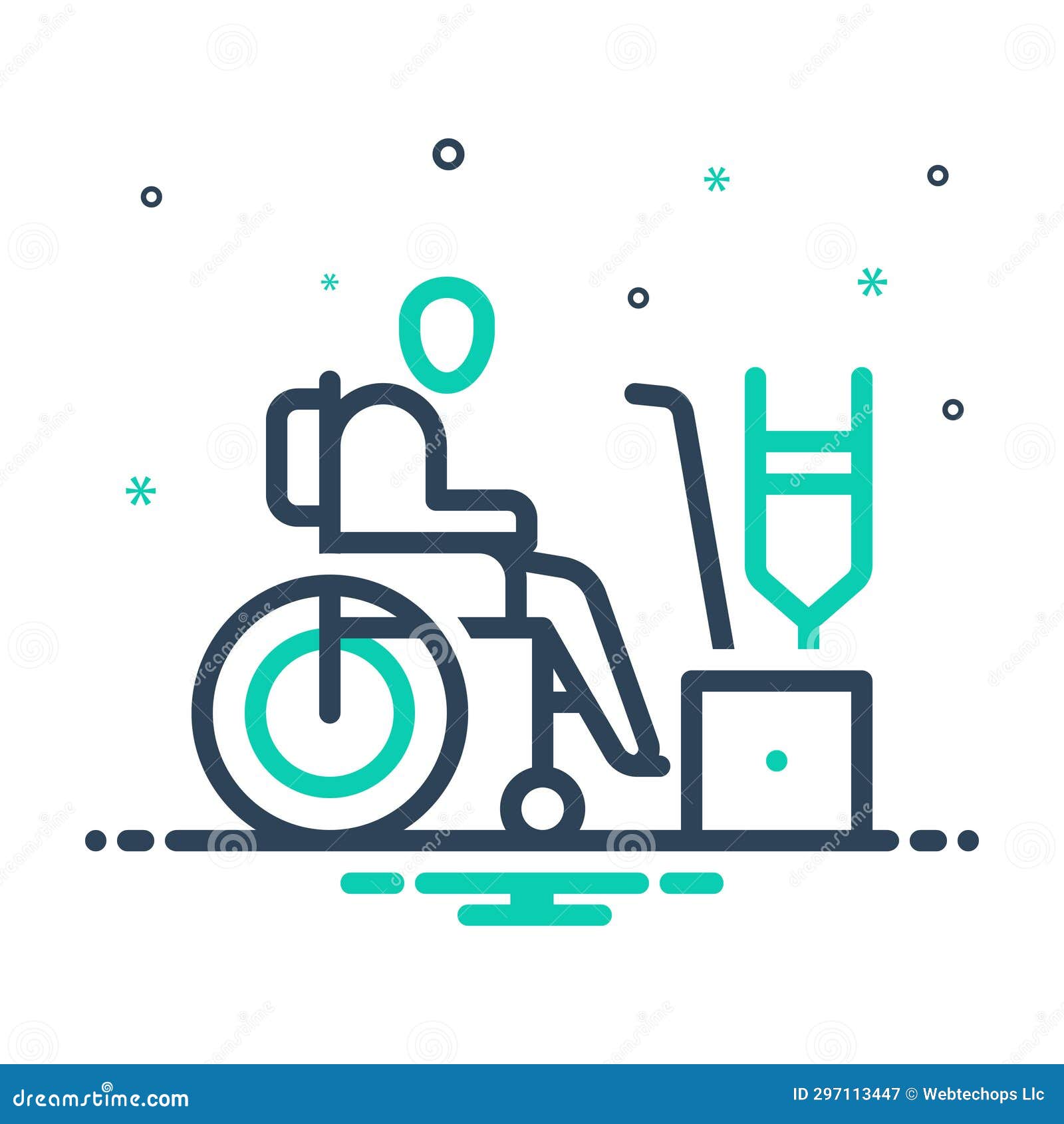 Mix Icon for Disabled, Crippled and Patient Stock Vector - Illustration ...