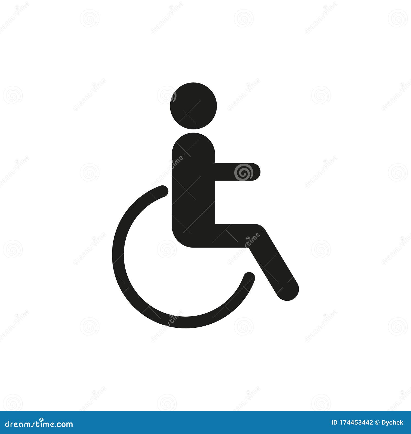 Icon of a Disabled Patient. Simple Vector Illustration Stock Vector ...