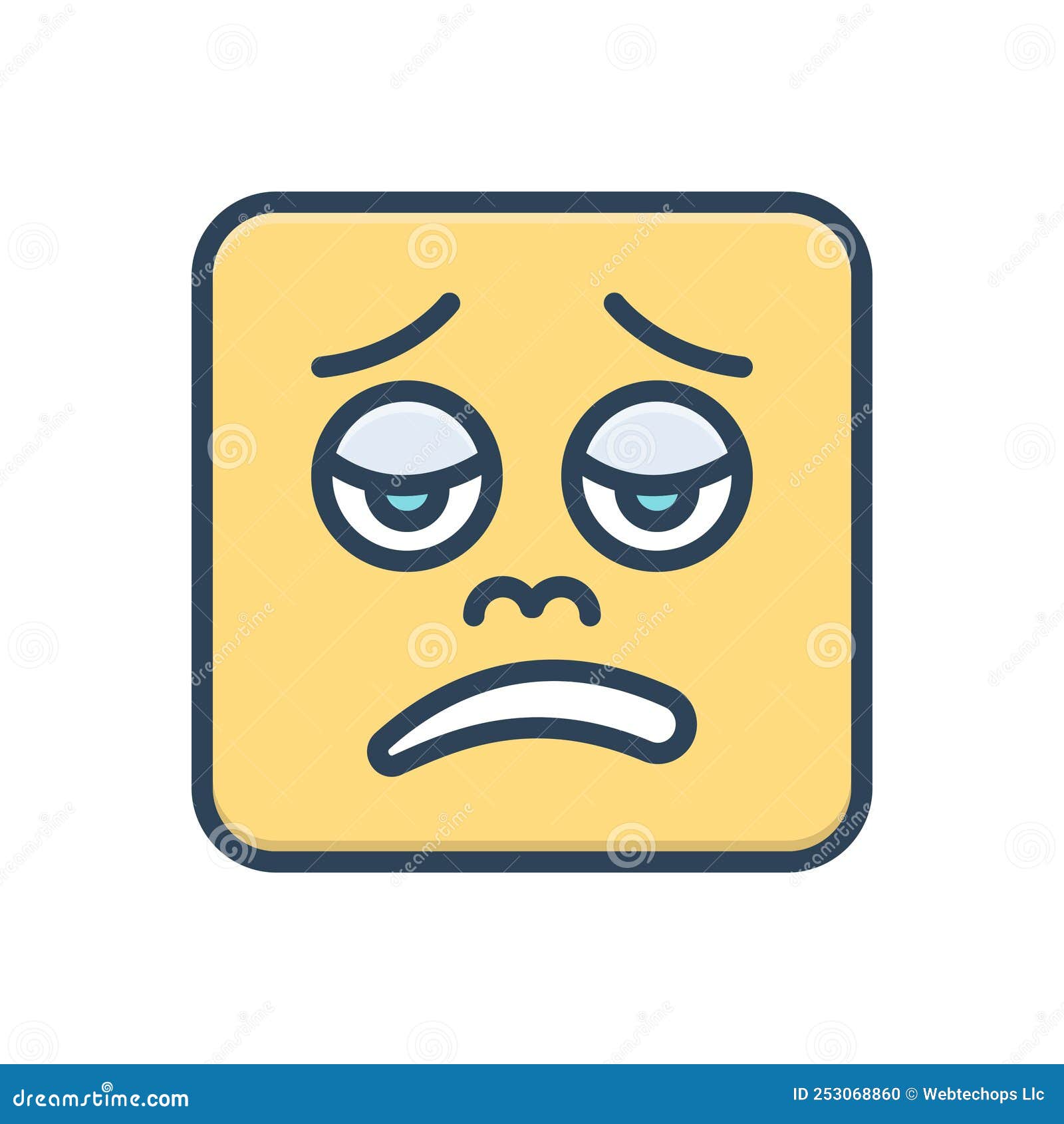 Two Color Disappointed Human Vector Icon From Feelings Concept ...