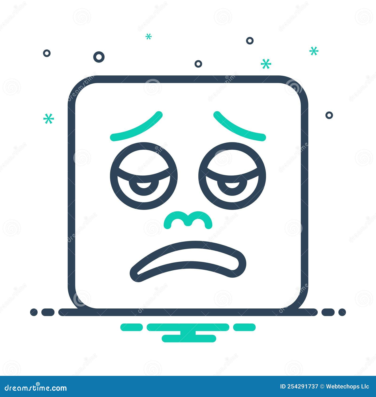 Mix Icon for Disappointed, Frustrated and Hopeless Stock Vector ...