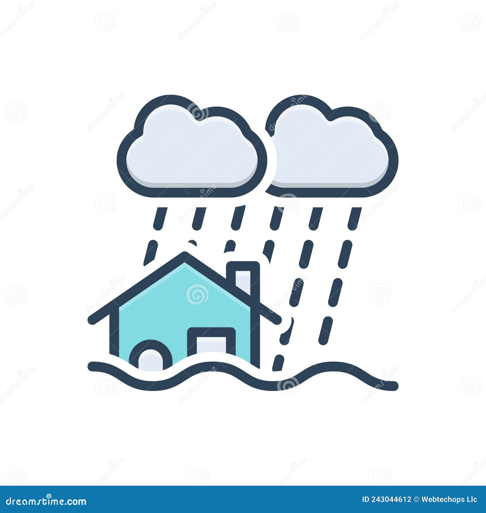 Color Illustration Icon for Disaster, Calamity and Adversity Stock ...