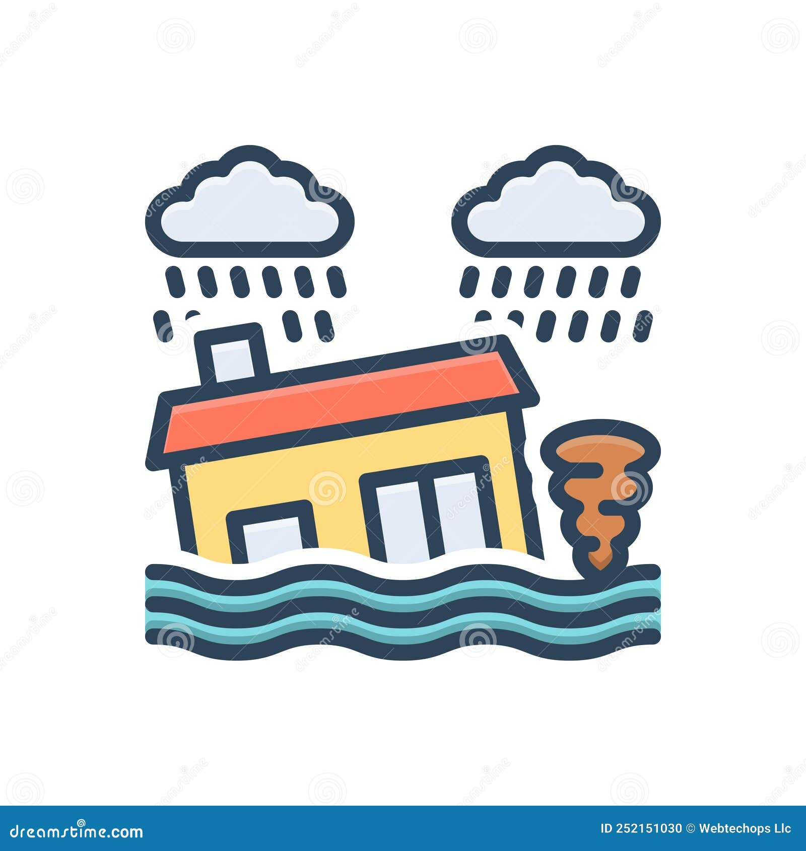 Color Illustration Icon for Disaster, Calamity and Disaster Stock ...