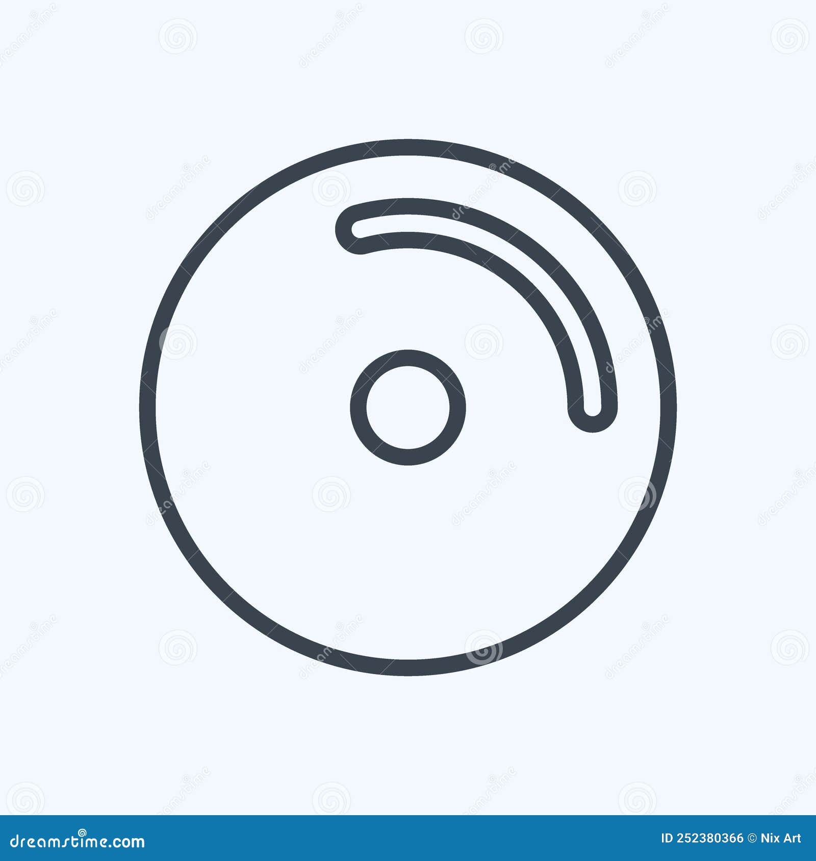Icon Disc. Suitable for Music Symbol. Line Style. Simple Design ...